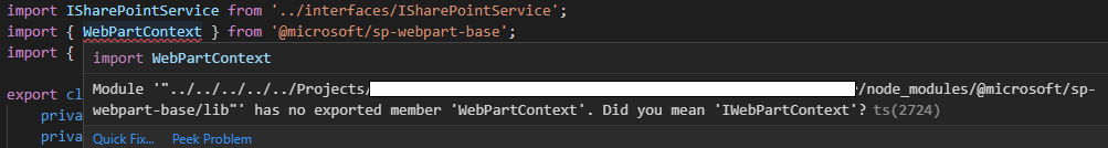 WebPartContext is not a exported member of sp-webpart-base · Issue #4182 · SharePoint/sp-dev ...