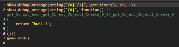 Strange but "intended" string template behavior · Issue #2178 · YoYoGames/GameMaker-Bugs · GitHub