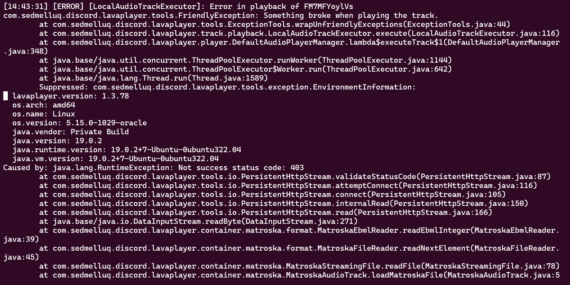 [Bug Report] Bot keeps disconnecting from voice channel after 4-5 seconds · Issue #1306 ...