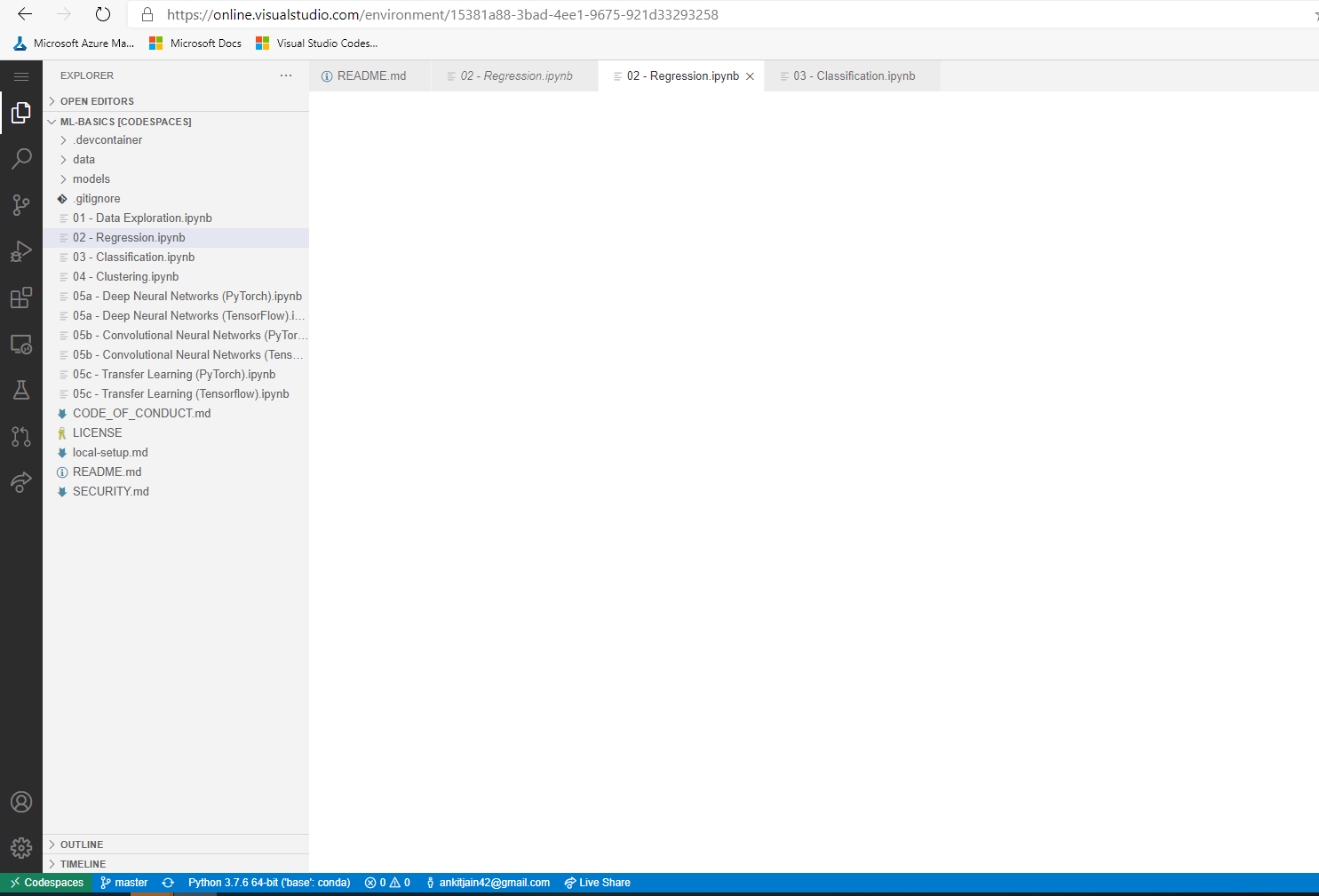 Visual Studio Codespaces All Ipynb Files Open As Blank Issue 
