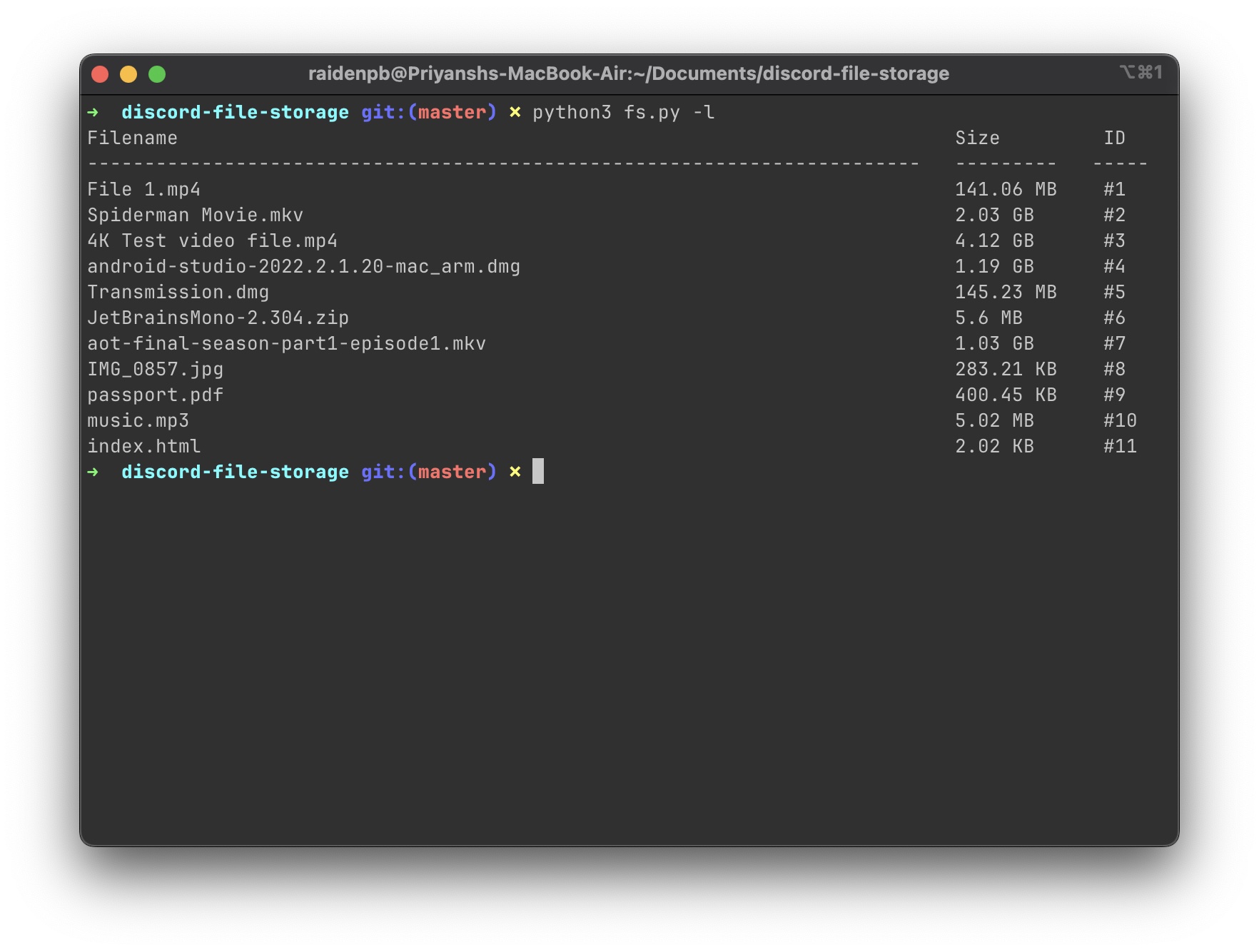 GitHub - priyanshbalyan/discord-file-storage: A simple python script ...