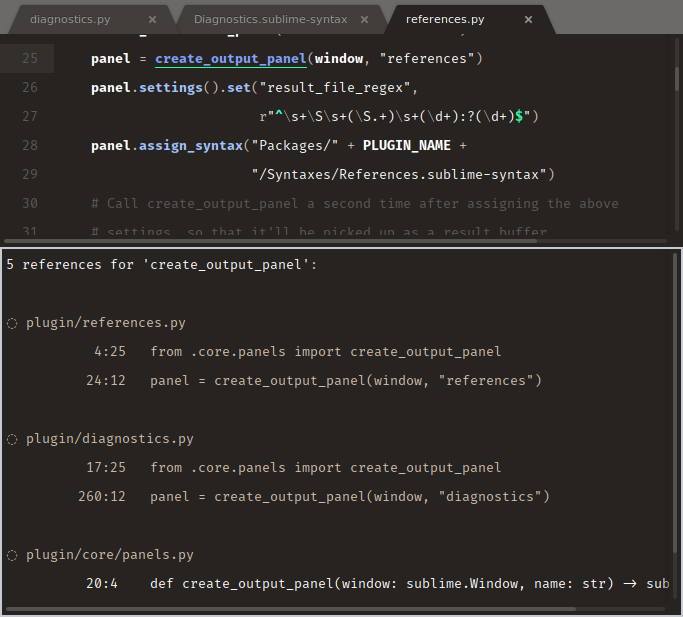 Show Line Of Reference In Panel · Issue 412 · Sublimelsp Lsp · Github