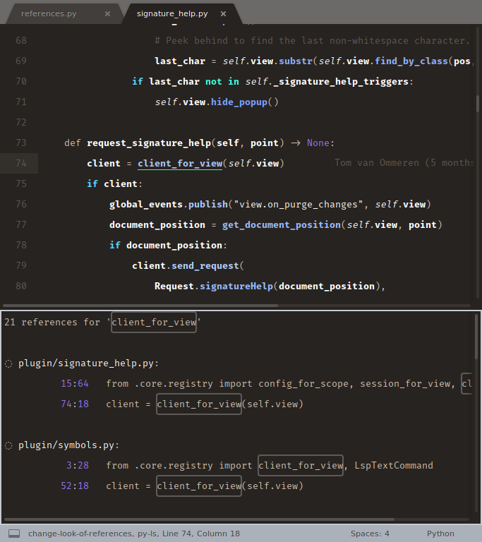 Show Line Of Reference In Panel · Issue 412 · Sublimelsp Lsp · Github