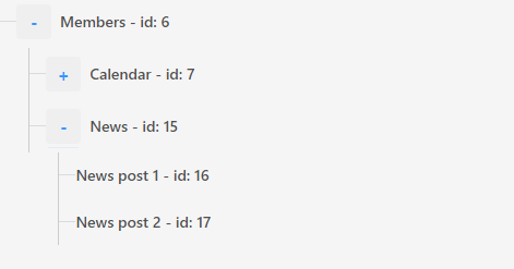 Trying to construct a Page Tree - Only retrieve children for ids in "expandedPageId" list ...