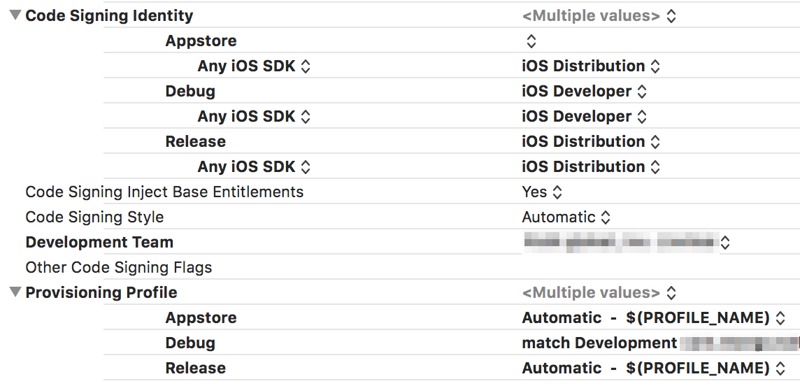 [Regression] gym error: Provisioning profile doesn't include signing certificate "iPhone ...