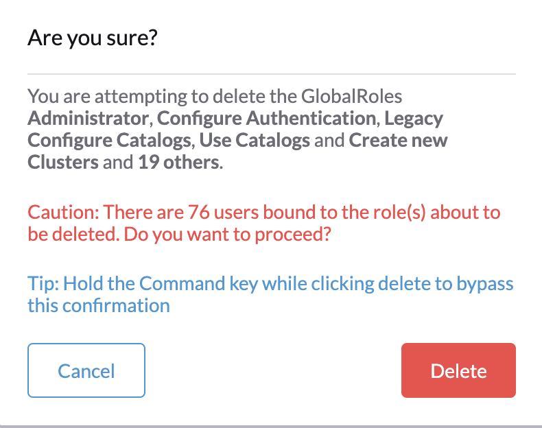 Add UI/API warning when removing a custom role that is in use · Issue ...