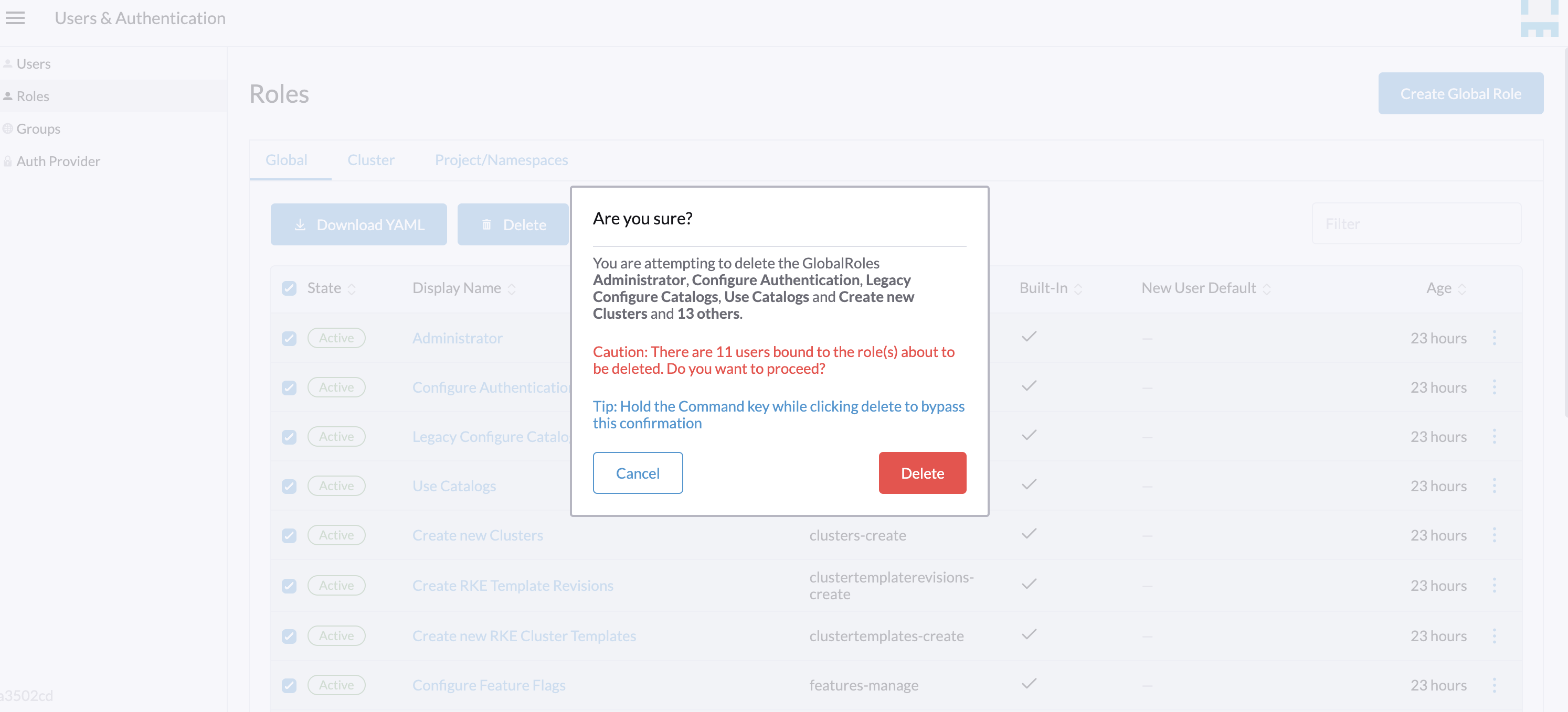 Remove a ROLE : The Confirmation window shows incorrect user count · Issue #7046 · rancher ...