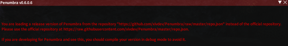 Penumbra insists it isn't from the official repository when it is. · Issue #261 · xivdev ...