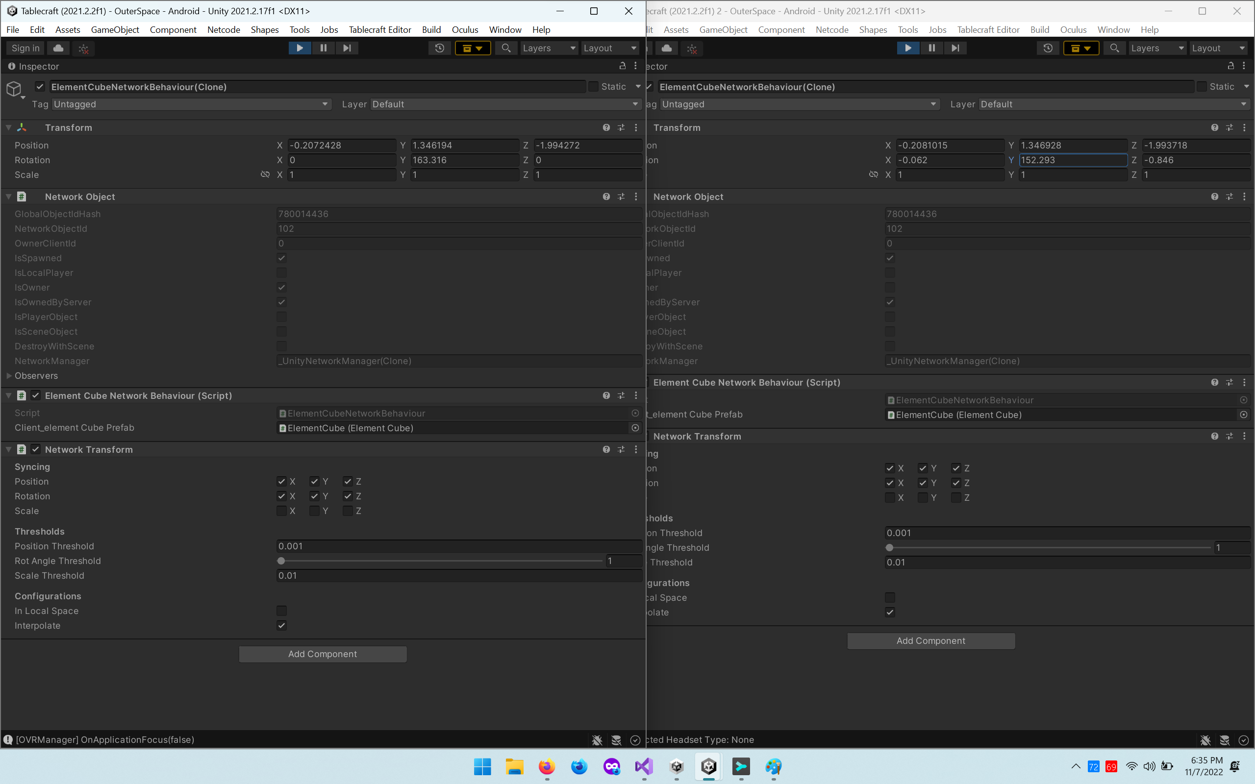 Networktransform Rotation Mismatch Issues Possibly Due To Interpolation · Issue 2299 · Unity 