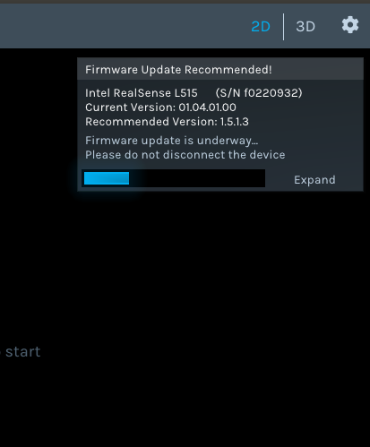 Firmware update failed for L515 · Issue #7737 · IntelRealSense/librealsense · GitHub