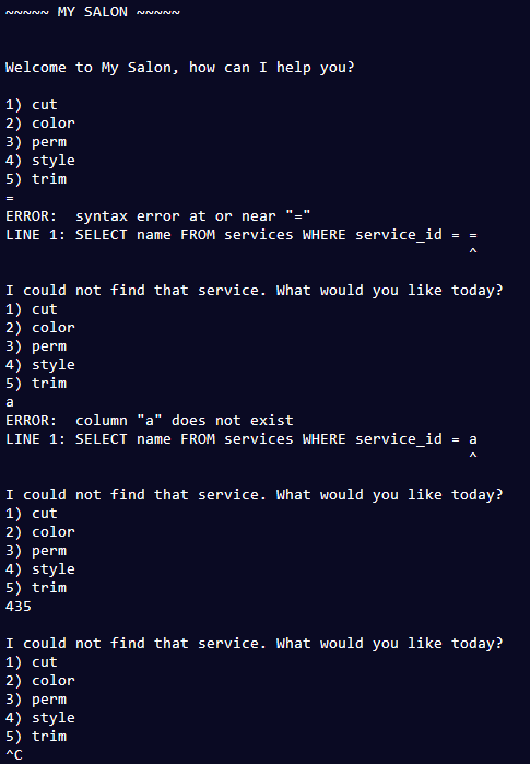 Salon Appointment Subtask 1.1 :16 Not Passing When it Should · Issue #48124 · freeCodeCamp ...