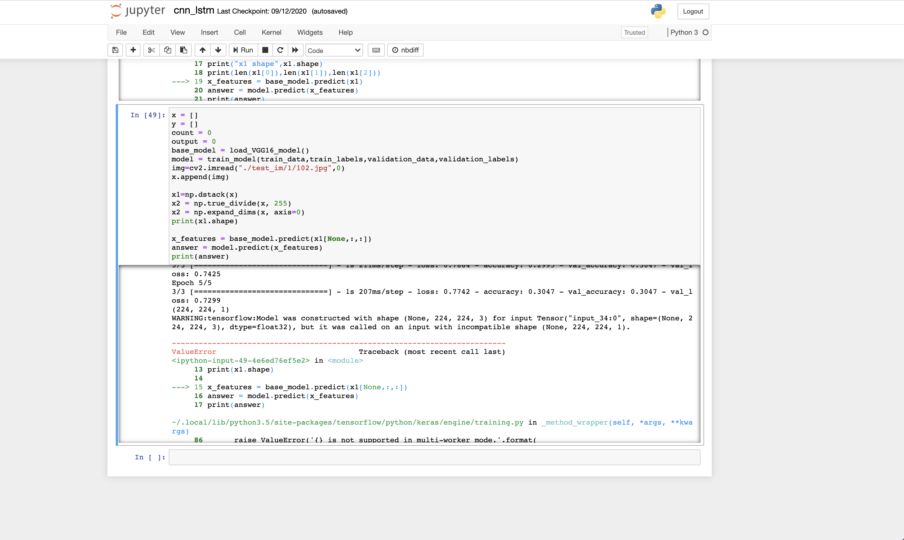 error while prediction on vgg16 model · Issue #14220 · keras-team/keras · GitHub