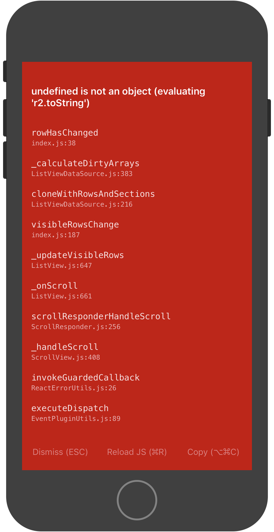 Getting error on fast scroll to past months. undefined is not an object (evaluating 'visibleRows ...