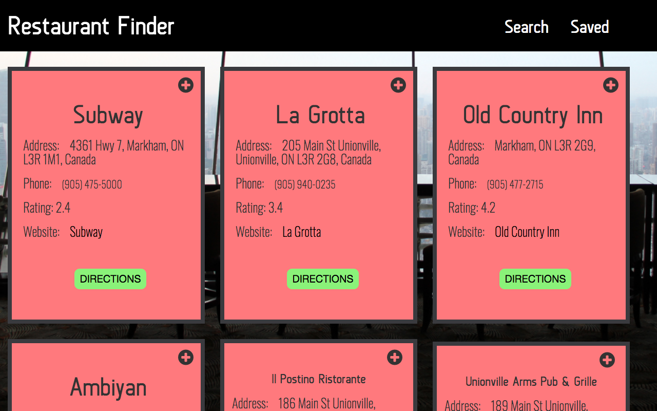 GitHub - Stephen-Choi/restaurant-finder: Web app to help find nearby ...