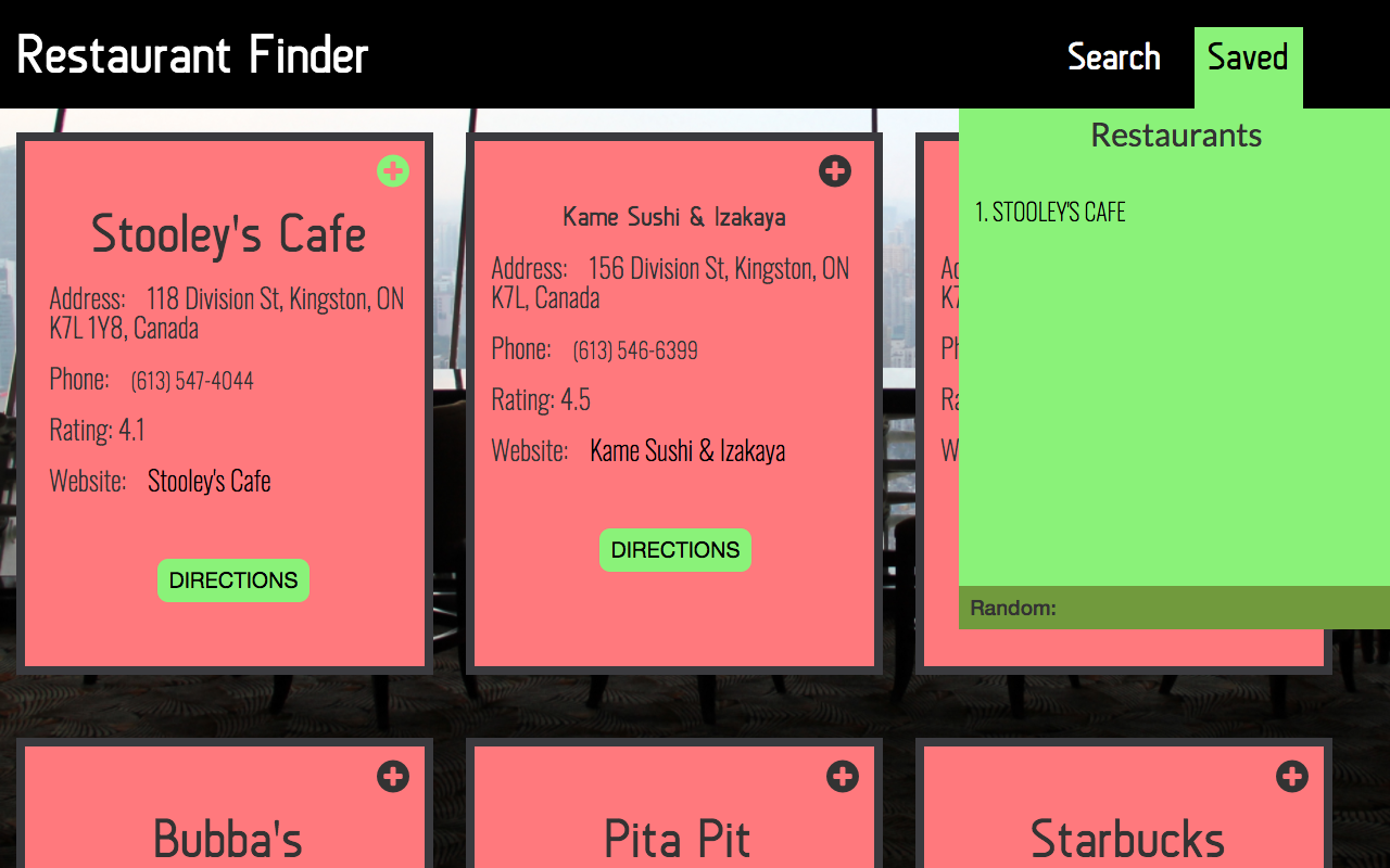 GitHub - Stephen-Choi/restaurant-finder: Web app to help find nearby ...