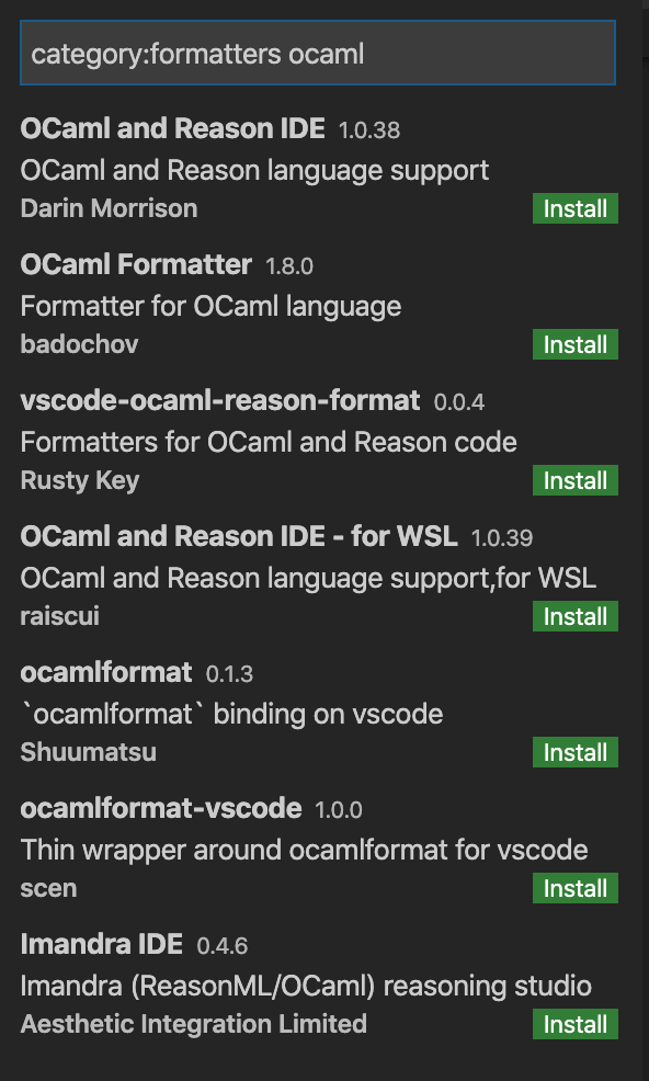 Formatting of .ml files not working · Issue #210 · ocamllabs/vscode-ocaml-platform · GitHub