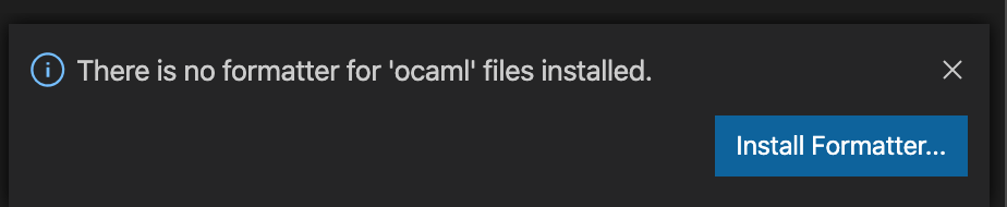 Formatting Of Ml Files Not Working · Issue 210 · Ocamllabsvscode Ocaml Platform · Github