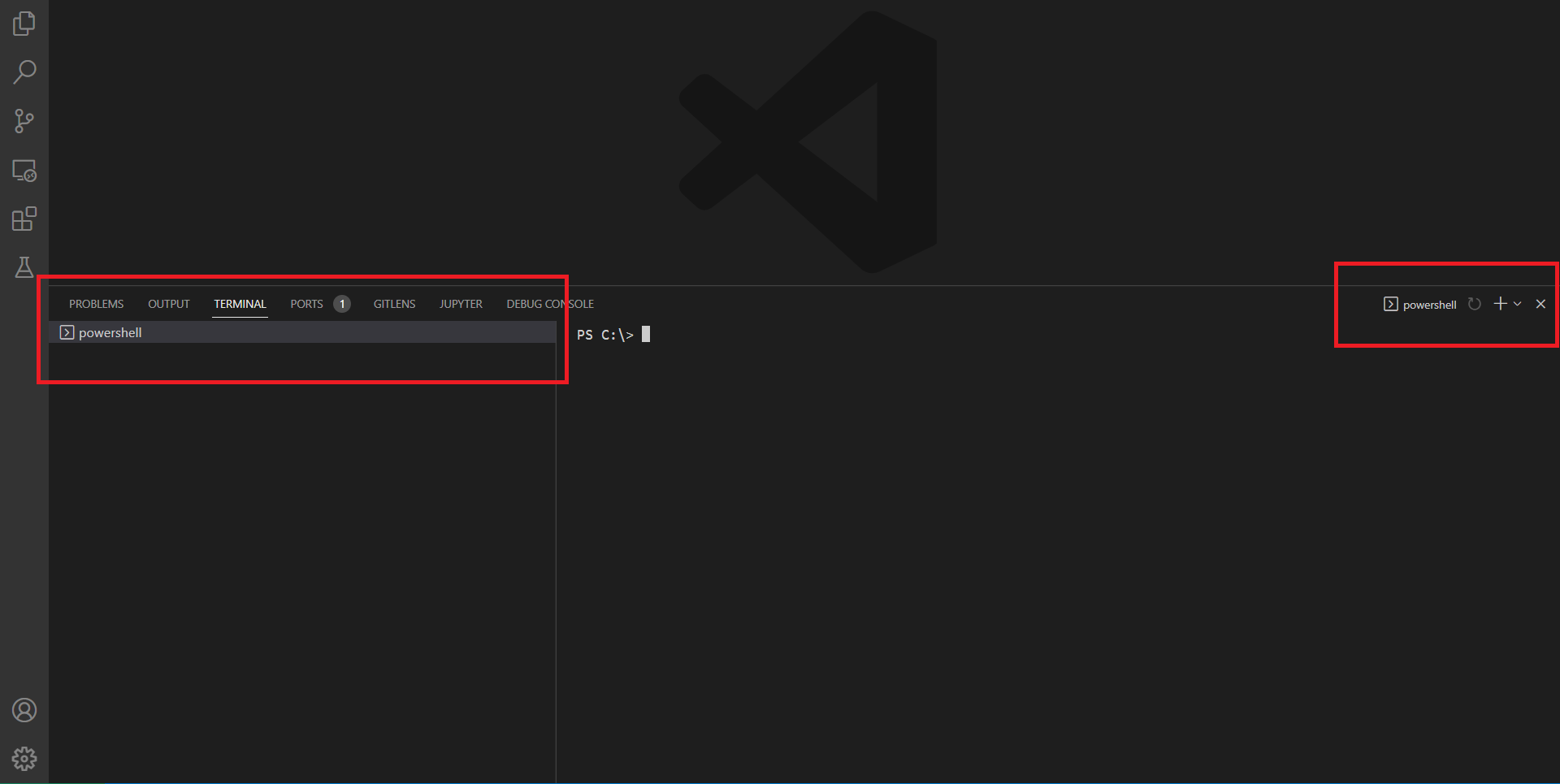 Terminal split button no longer available when bottom panel alignment is set to Justify · Issue ...