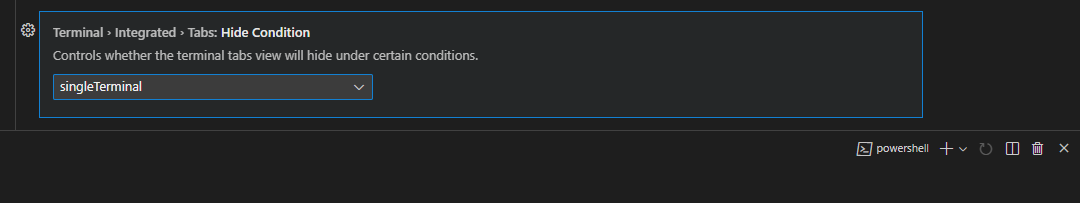 Terminal split button no longer available when bottom panel alignment is set to Justify · Issue ...