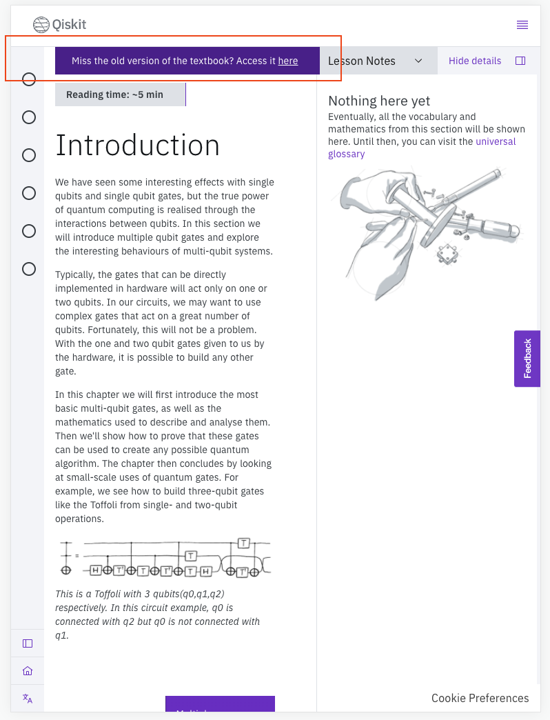 [General UI] Misaligned top banner in Textbook on tablet · Issue #401 · Qiskit/platypus · GitHub