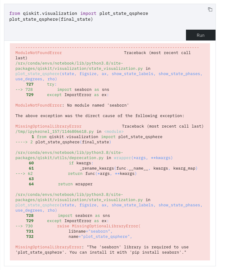 [Code Cell Code] "Module Not Found Error" on code cells · Issue #389 · Qiskit/platypus · GitHub