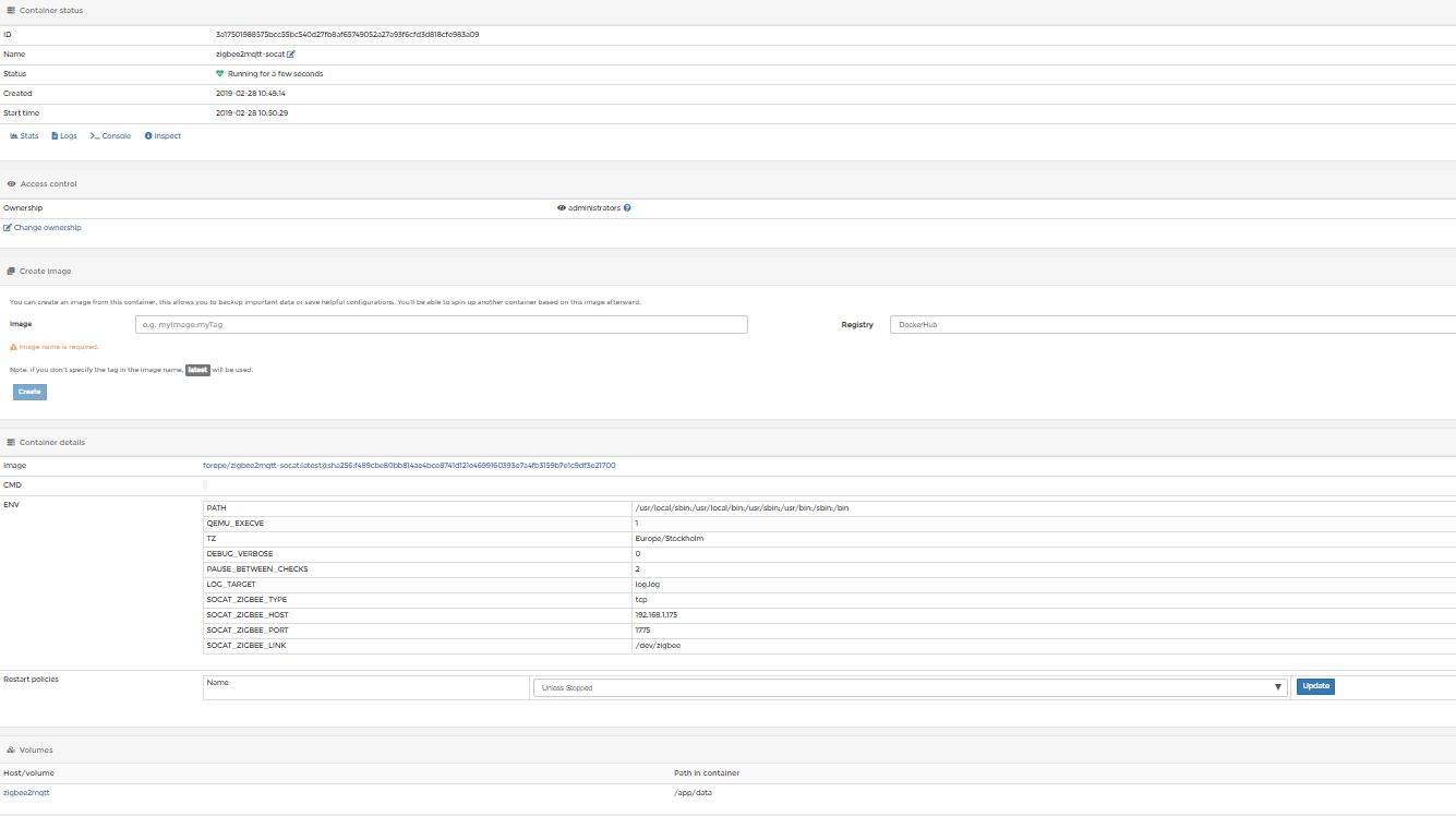Zigbee2mqtt does not quit when unable to start (docker) · Issue #1110 · Koenkk/zigbee2mqtt · GitHub