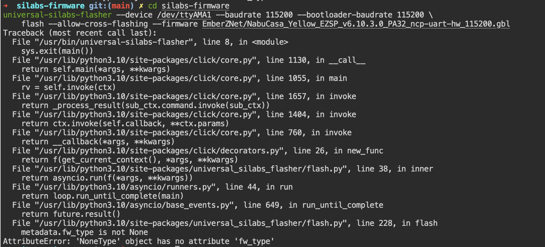 Error When Flashing · Issue #21 · NabuCasa/universal-silabs-flasher · GitHub