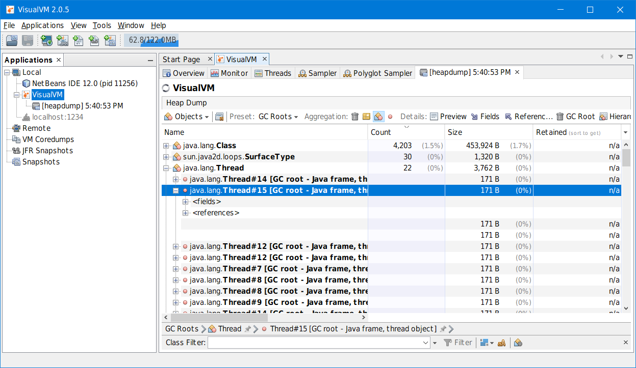 Empty Lines In Heap Viewer Gc Roots · Issue 255 · Oracle Visualvm · Github