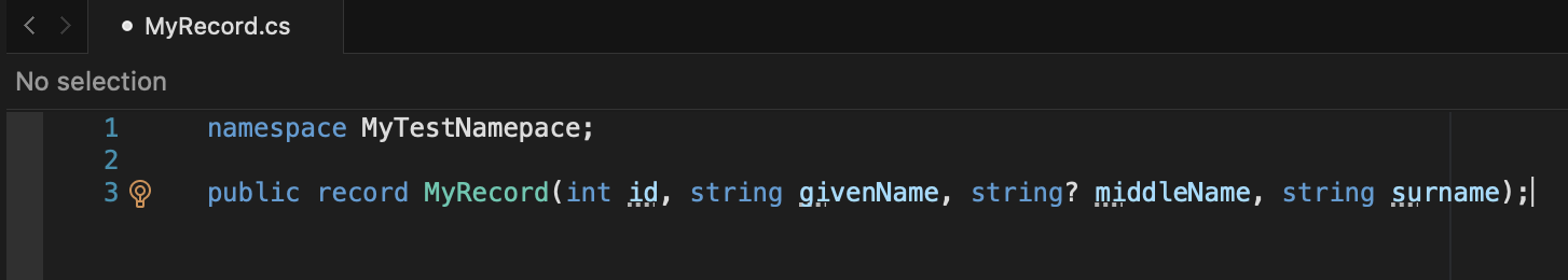 C# syntax highlighting broken by file-scoped namespace · Issue #136886 · microsoft/vscode · GitHub