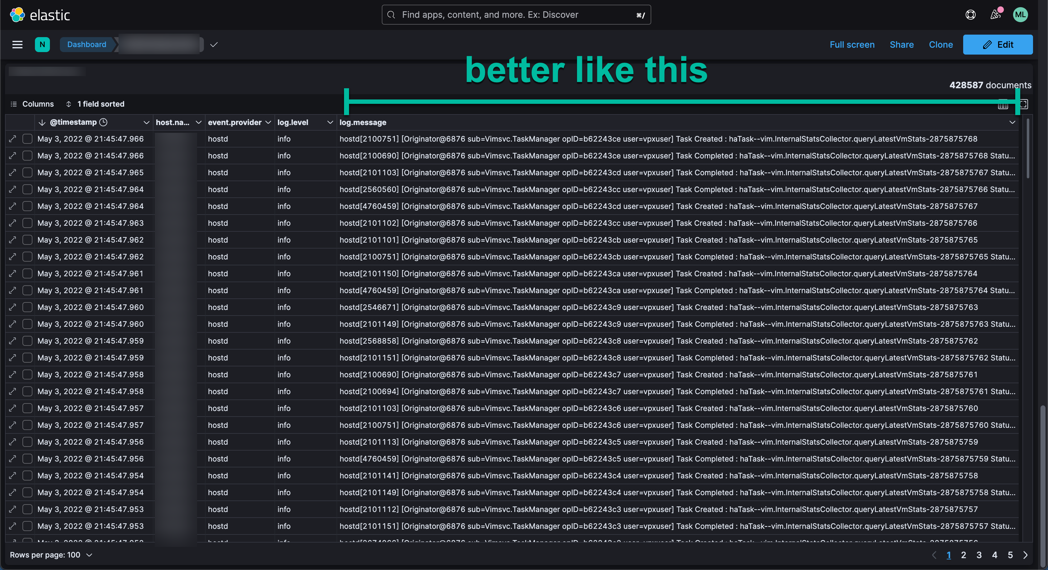 Kibana table view column width not aligned according to the content · Issue #131458 · elastic ...