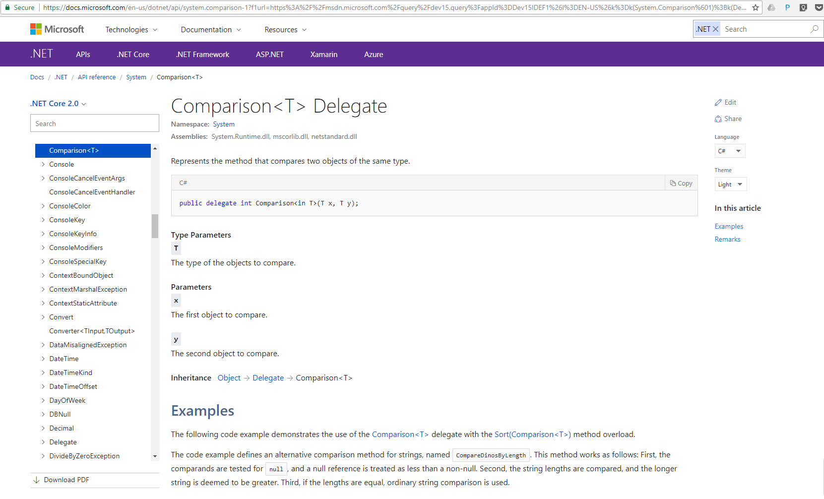 Documentation page for Comparison doesn't show return value information · Issue #3048 · dotnet ...