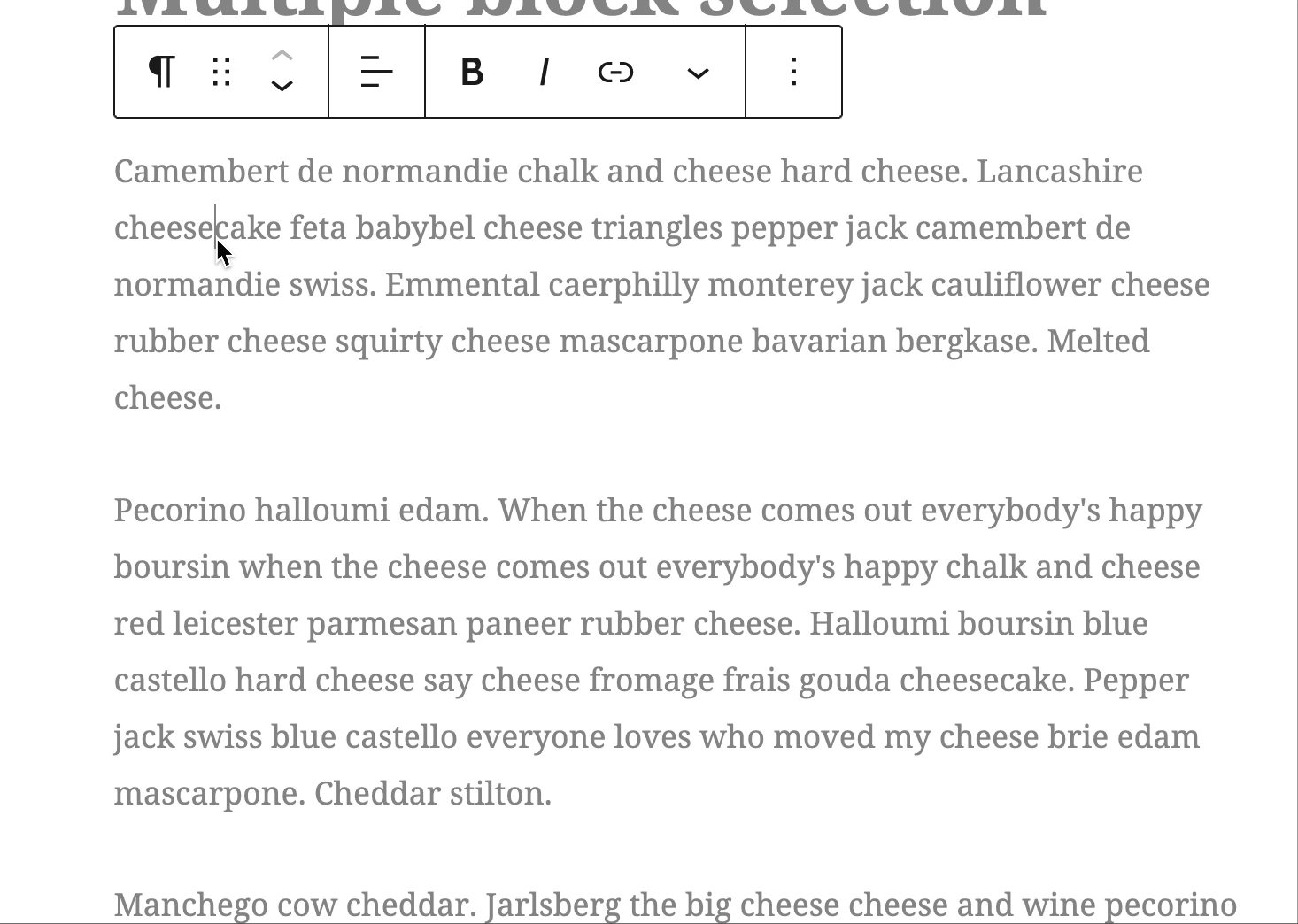 Multiple Blocks Keep All Text Formatting Icons Issue 27221 