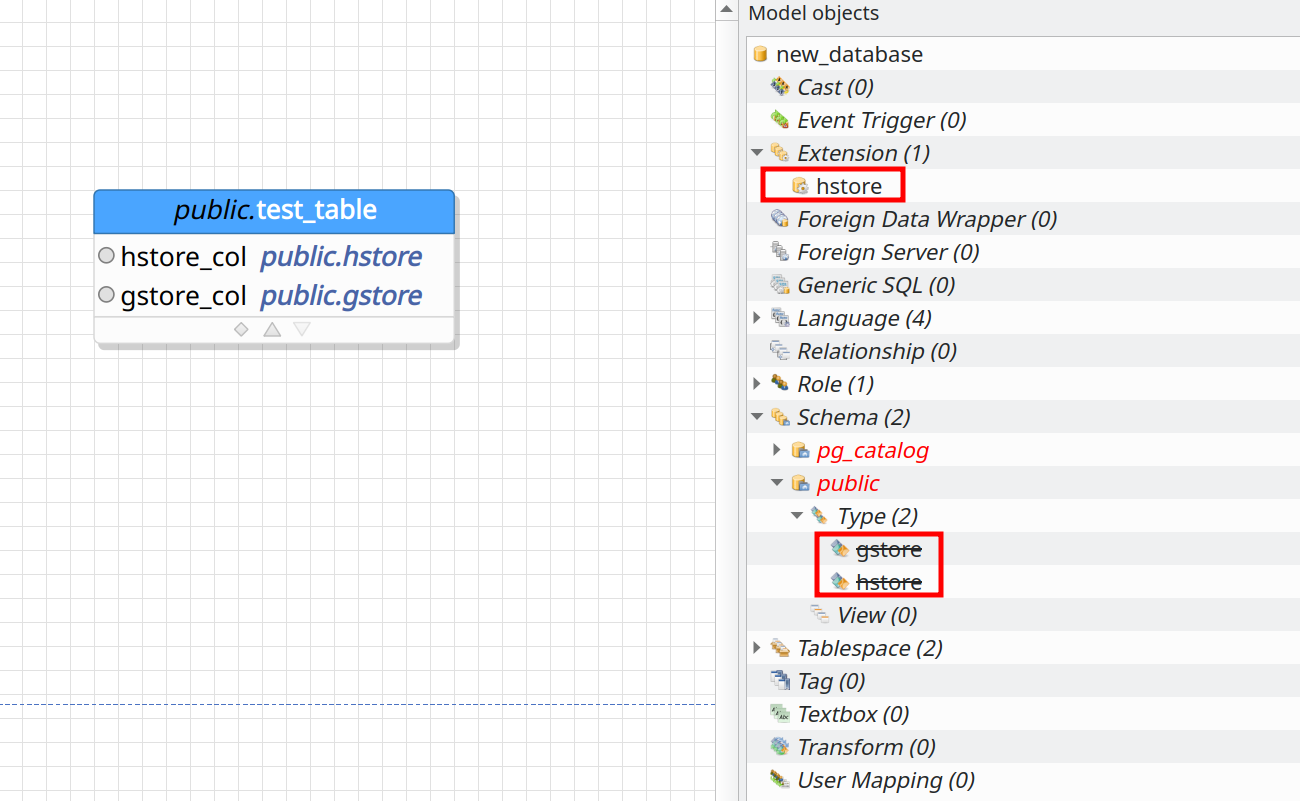 How do I get PGModeler to recognise new data types provided from an ...
