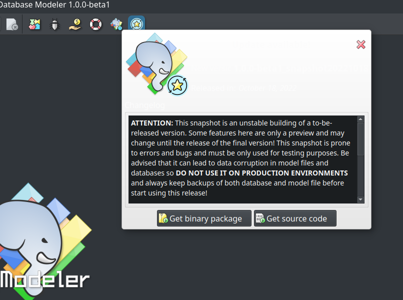 Update notifier widget not getting dark theme style · Issue #1724 · pgmodeler/pgmodeler · GitHub