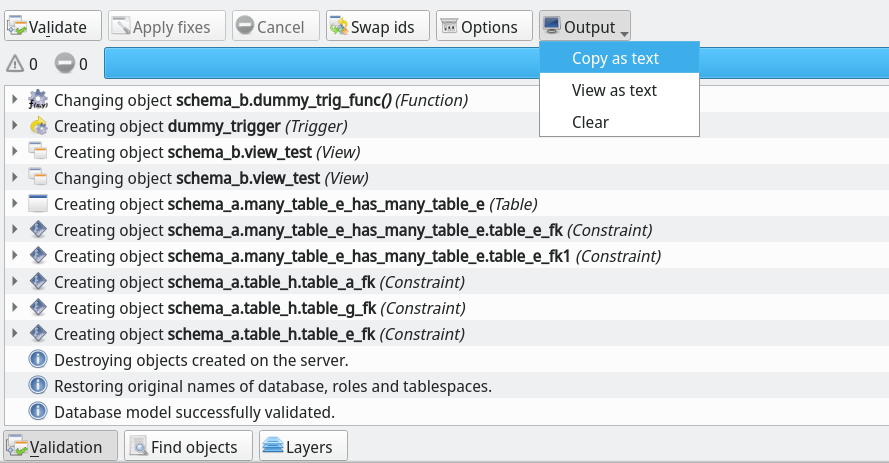Make textual outputs of validation copyable. · Issue #1327 · pgmodeler/pgmodeler · GitHub