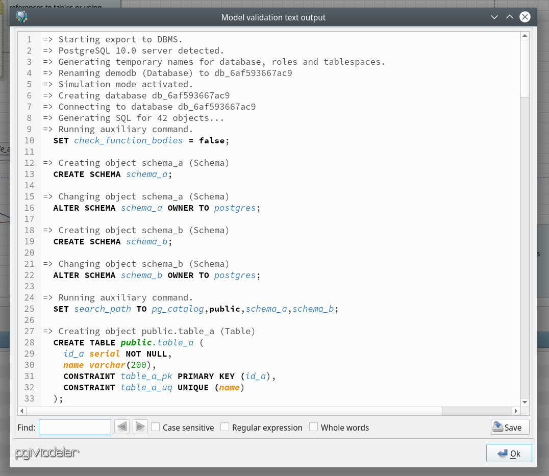 Make textual outputs of validation copyable. · Issue #1327 · pgmodeler/pgmodeler · GitHub