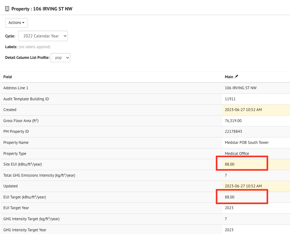 Property Insights: If Target = Site EUI, program says it is not compliant · Issue #4103 · SEED ...