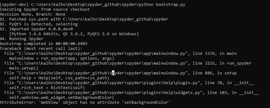 AttributeError: 'WebView' object has no attribute 'setBackgroundColor' · Issue #8506 · spyder ...
