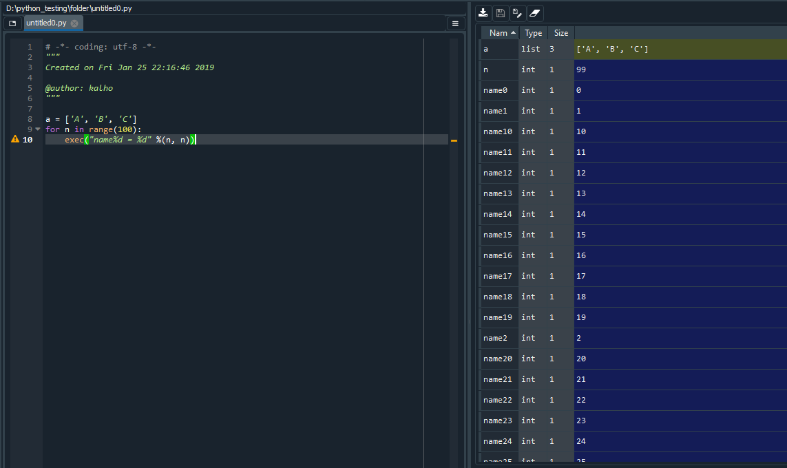 When Variables Are Too Many Display Of Variable Explorer Is Incorrect · Issue 8287 · Spyder