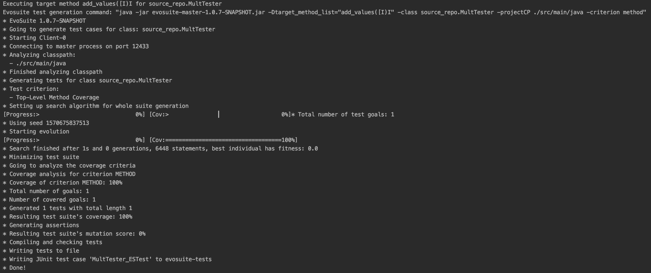 Bug Target Method Test Generation Inconsistent When Running On Subprocess · Issue 273