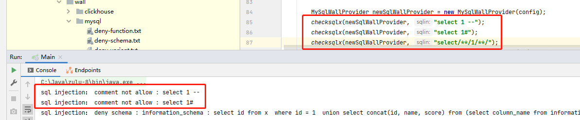 类型的注释，MySqlWallProvider无法识别 · Issue #4951 · alibaba/druid · GitHub