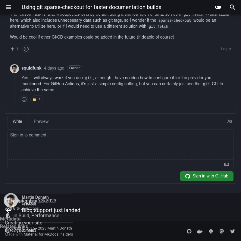 Blog post metadata overlaps with footer on small screens · Issue #6094 · squidfunk/mkdocs ...