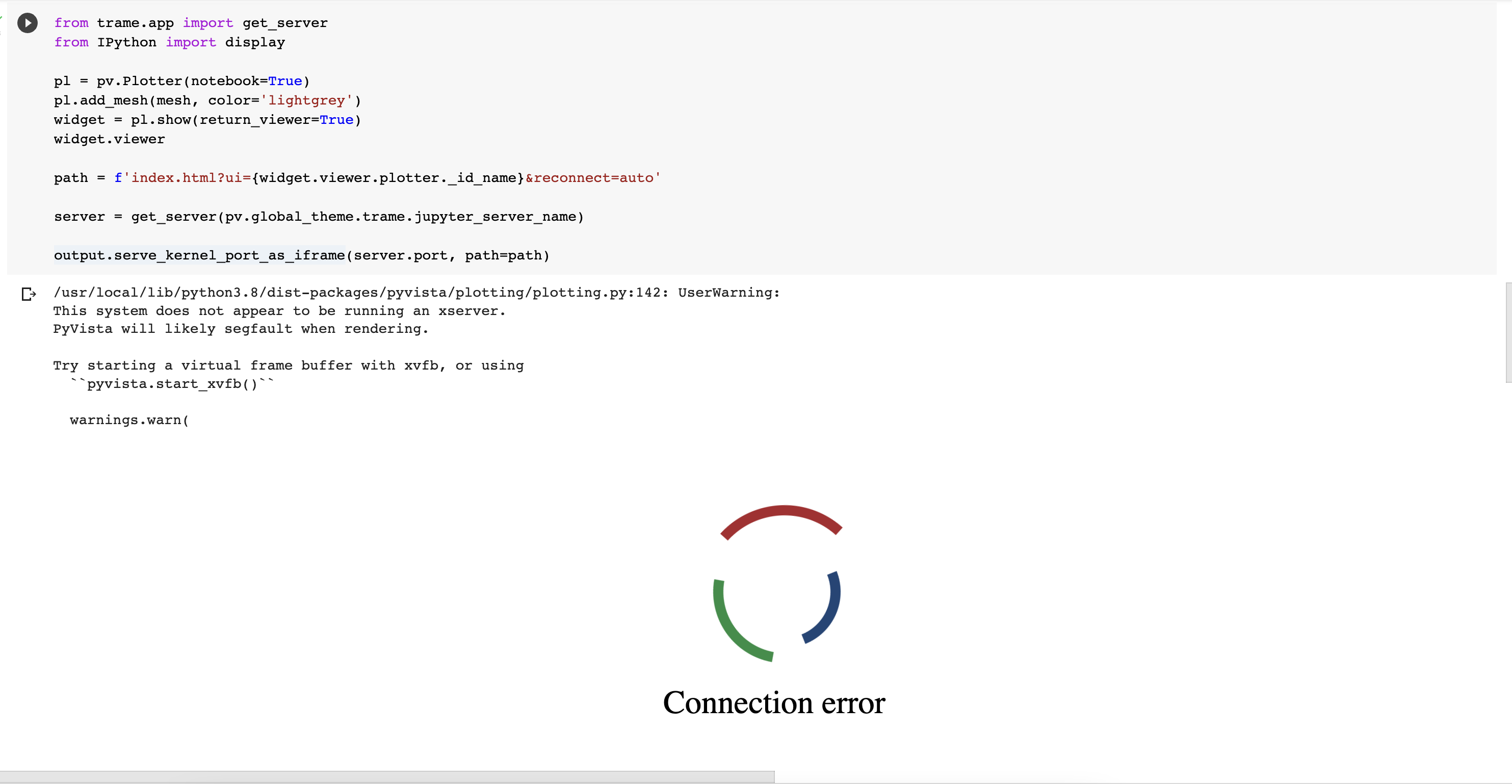 Trame Jupyter support on Google Colab · Issue #3851 · pyvista/pyvista ...