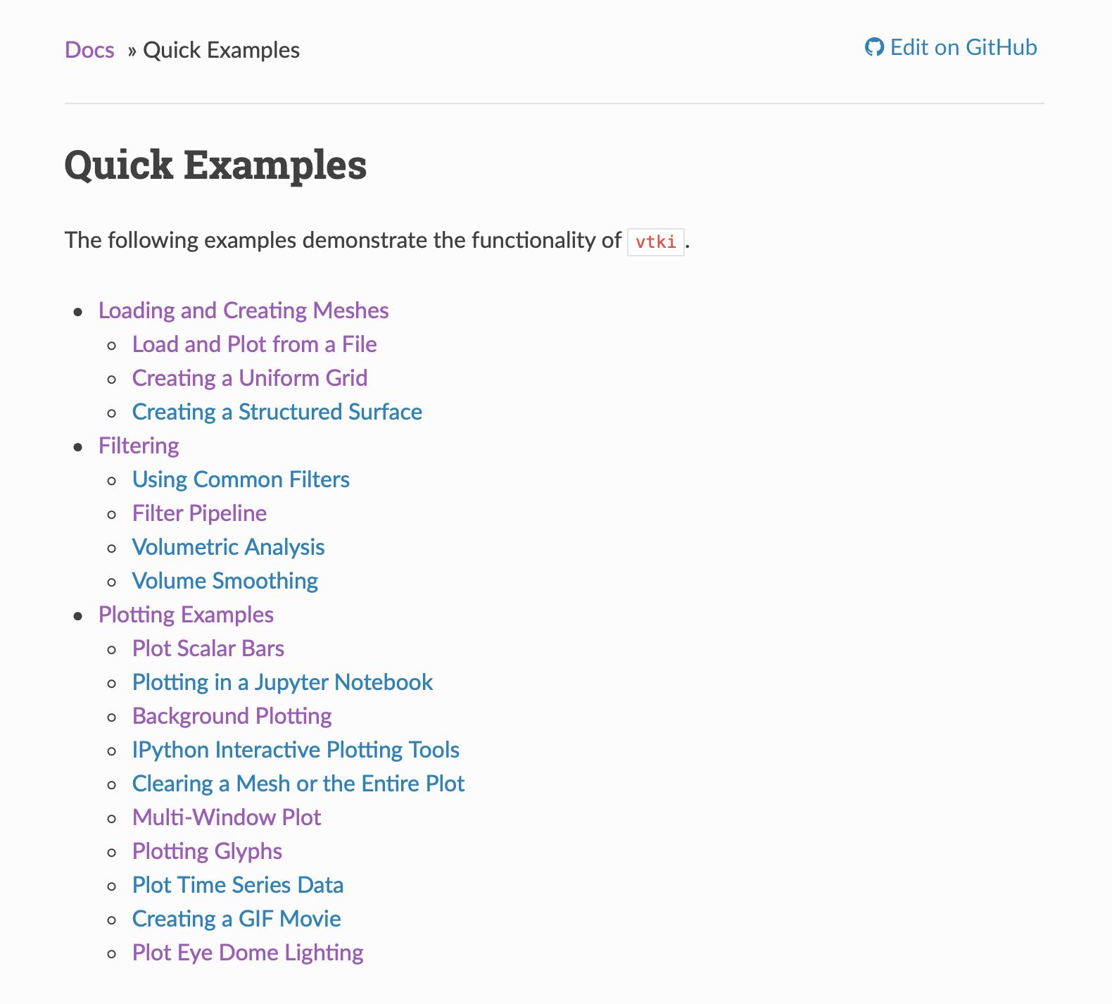Docs Example Gallery · Issue #134 · pyvista/pyvista · GitHub