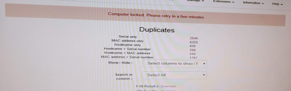 [BUG] Cannot merge duplicate entries. · Issue #740 · OCSInventory-NG/OCSInventory-ocsreports ...