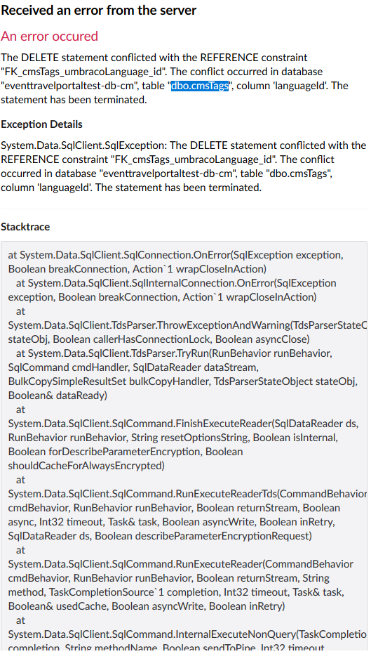 Can't delete language because of tags · Issue #6269 · umbraco/Umbraco-CMS · GitHub