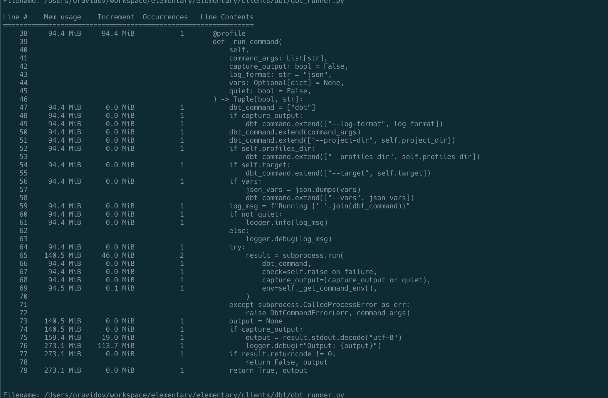 [ELE-527] High memory consumption when running edr · Issue #761 · elementary-data/elementary ...