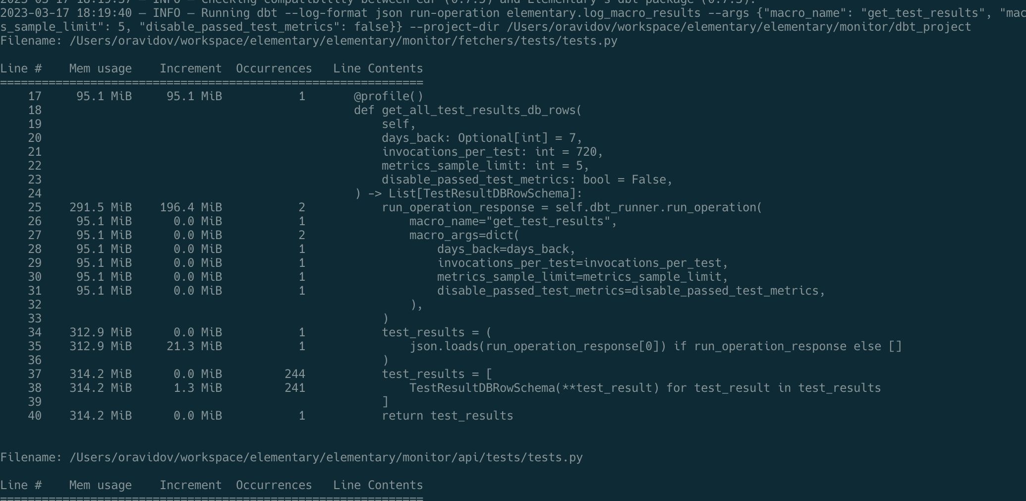 [ELE-527] High memory consumption when running edr · Issue #761 · elementary-data/elementary ...