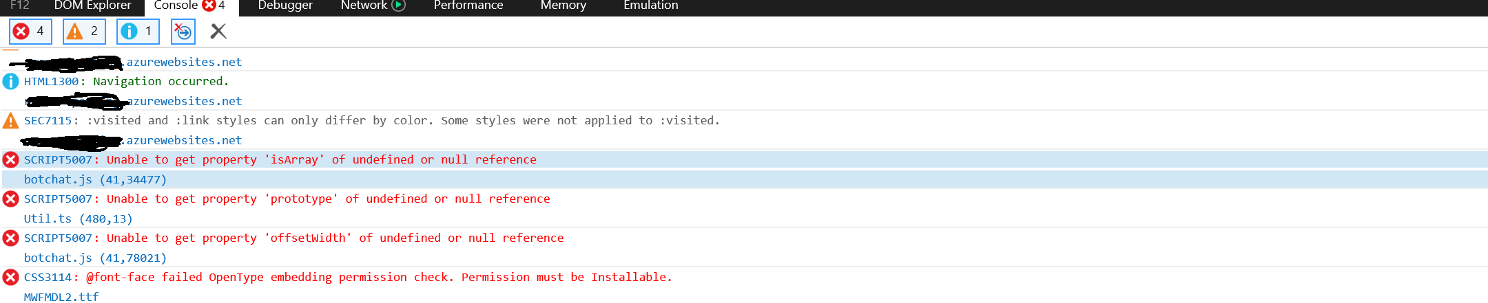 Rendering BOT in IEFrame giving errors · Issue #905 · microsoft ...