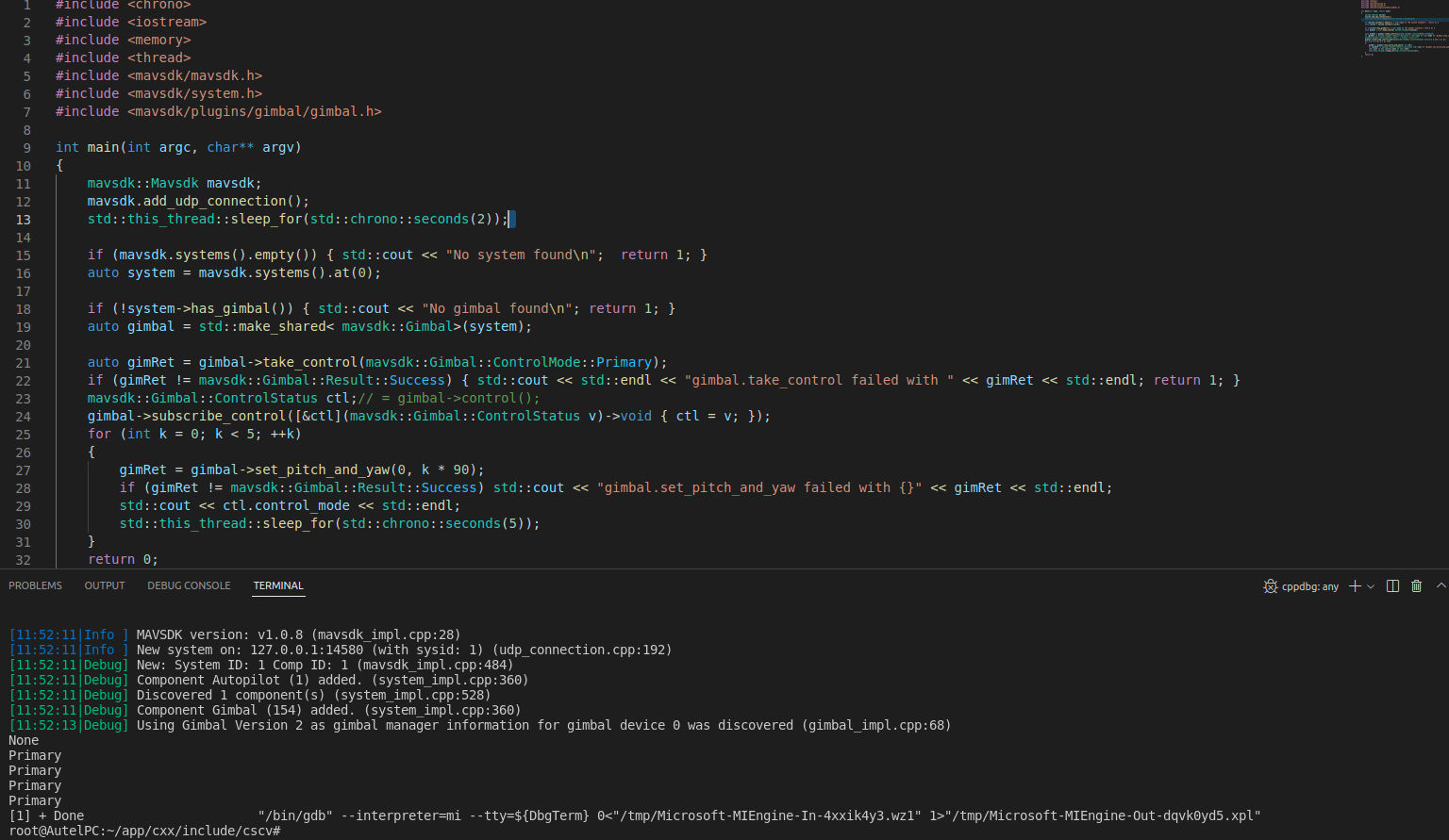 mavsdk::Gimbal::control() exception but mavsdk::Gimbal::subscribe_control() OK · Issue #1711 ...